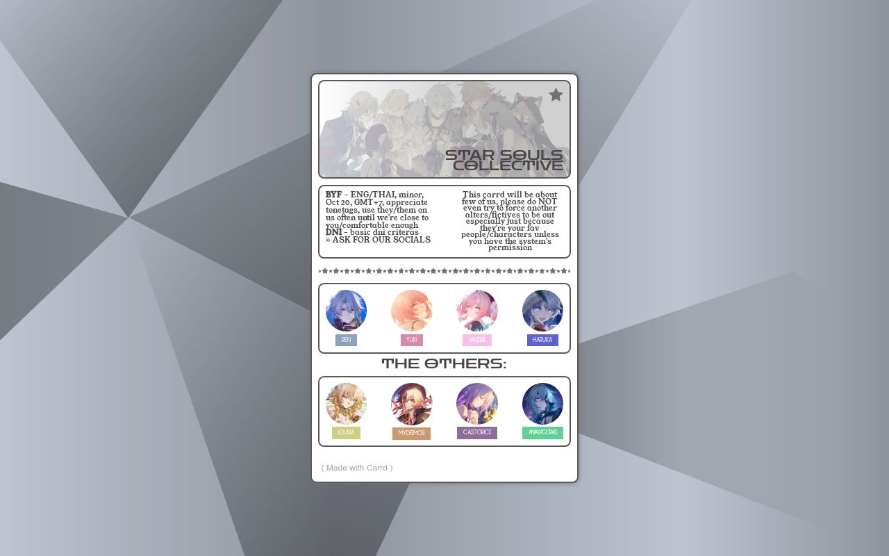 STAR SOULS COLLECTIVE INTRODUCTION